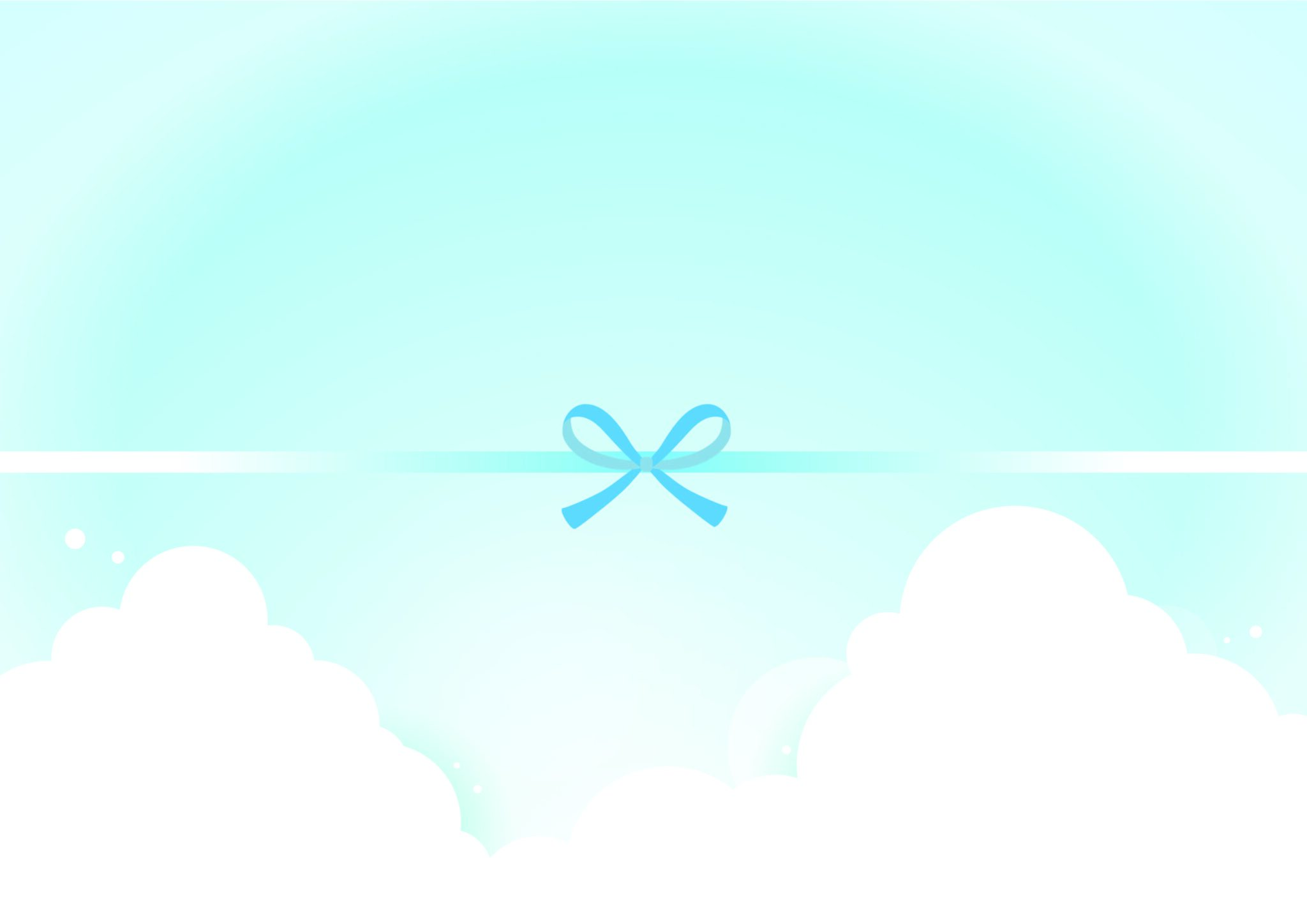 簡単ダウンロード！のし紙（青空・入道雲）「A4・Excel・PDF・Word・JPG」のテ