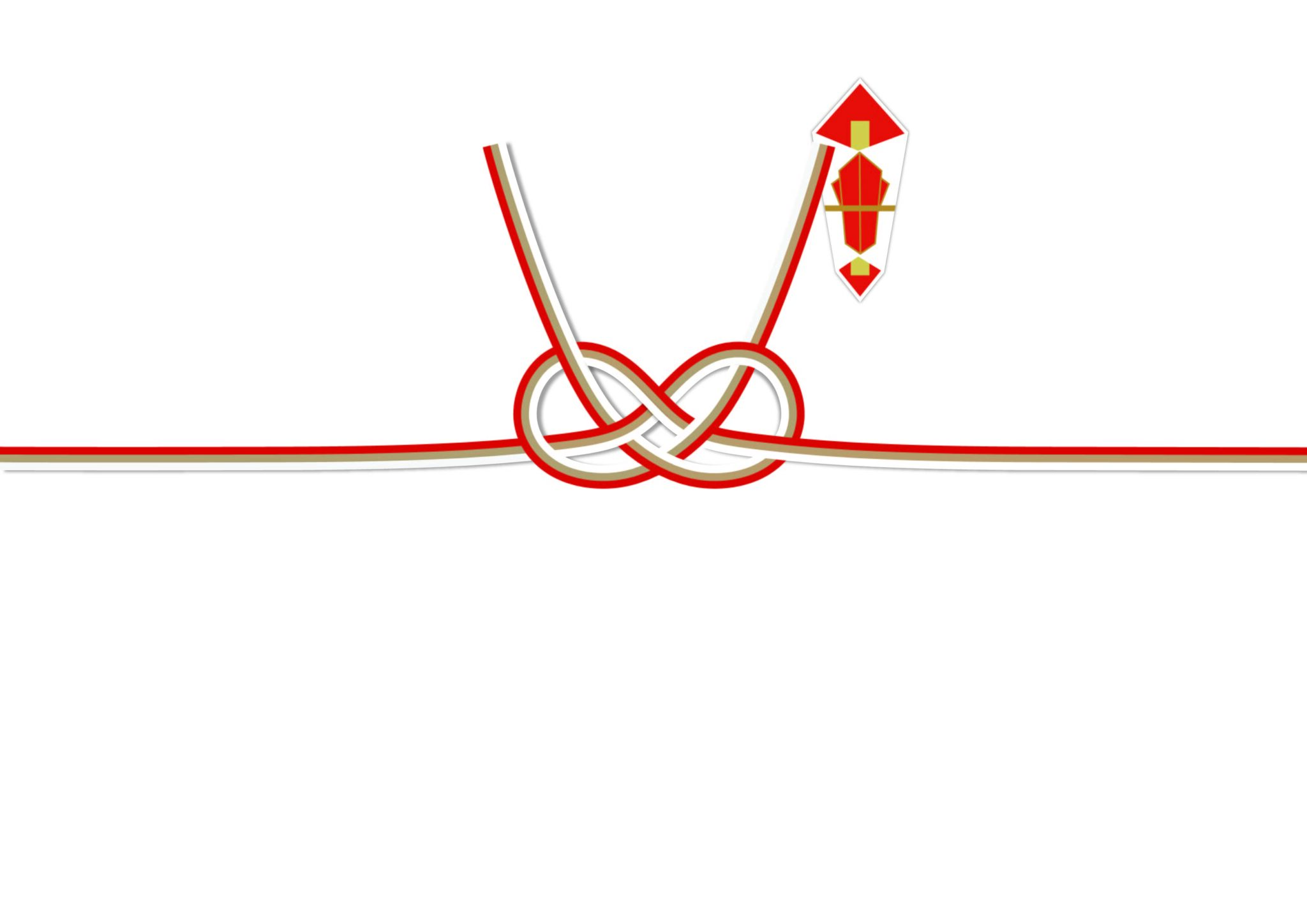 のし紙（雪の結晶・冬）シンプル・ダウンロード！「A4・Excel・PDF・Word・JPG